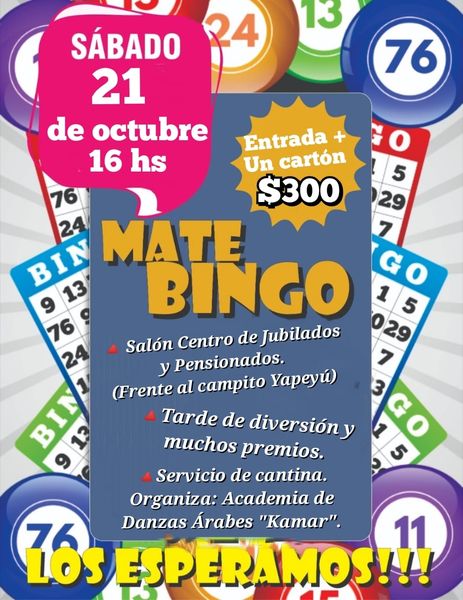 Mate Bingo el 21 de octubre ⋆ Vale Crespo