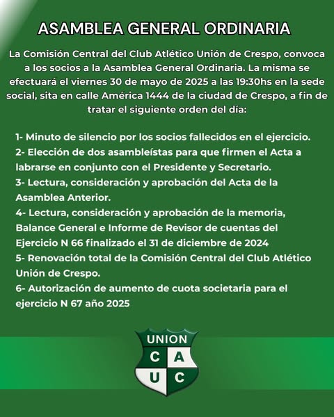 ATENCIÓN SOCIOS DEL VERDE ⋆ Vale Crespo